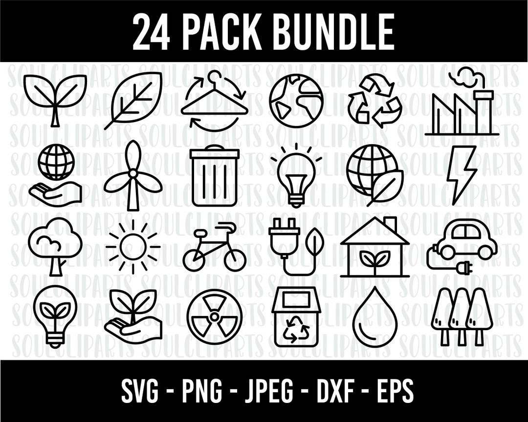 COD898 Ecology Svg, World Doodle Icons Vector. Recycling Doodle Eco ...