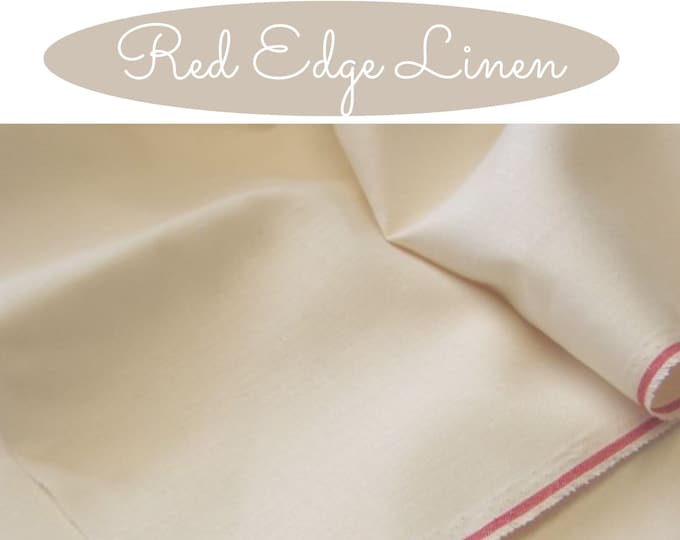 100% Red Edge Linen Hand Embroidery Fabric, Cut to Size - Etsy