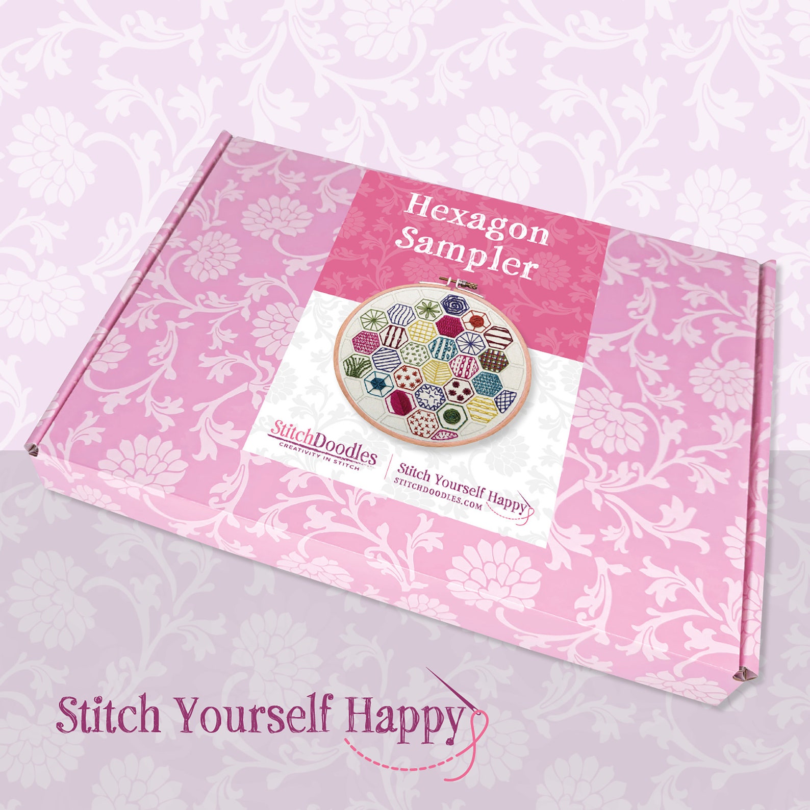 Hexagon Sampler Starter Kit for Hand Embroidery Pre Printed - Etsy UK