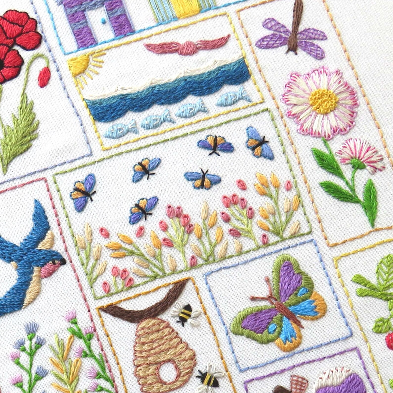 Hand Embroidery Pattern Summer Splendour PDF Embroidery - Etsy UK