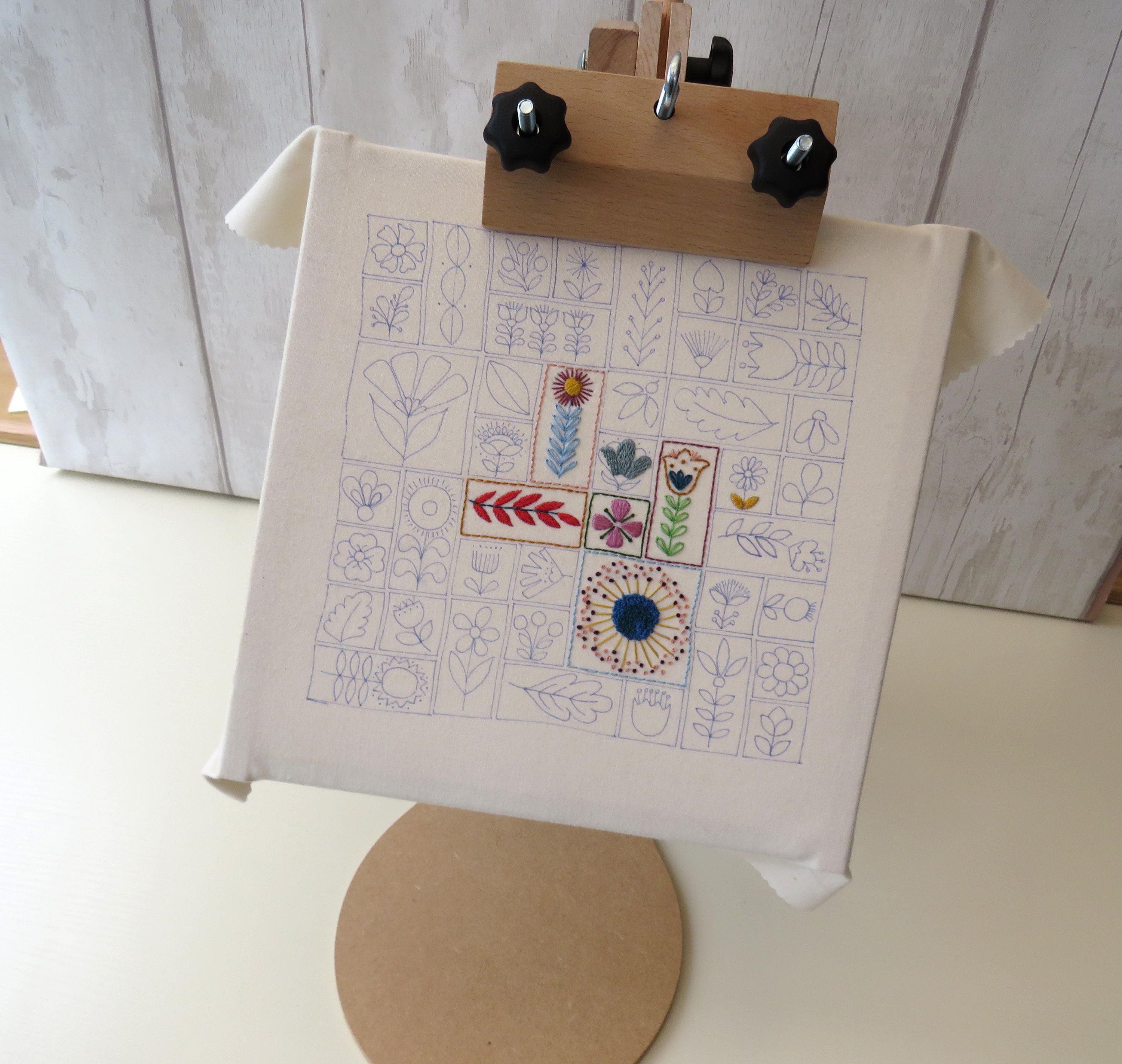 Siesta Master Embroidery Seat Stand High Quality Wood Seat - Etsy