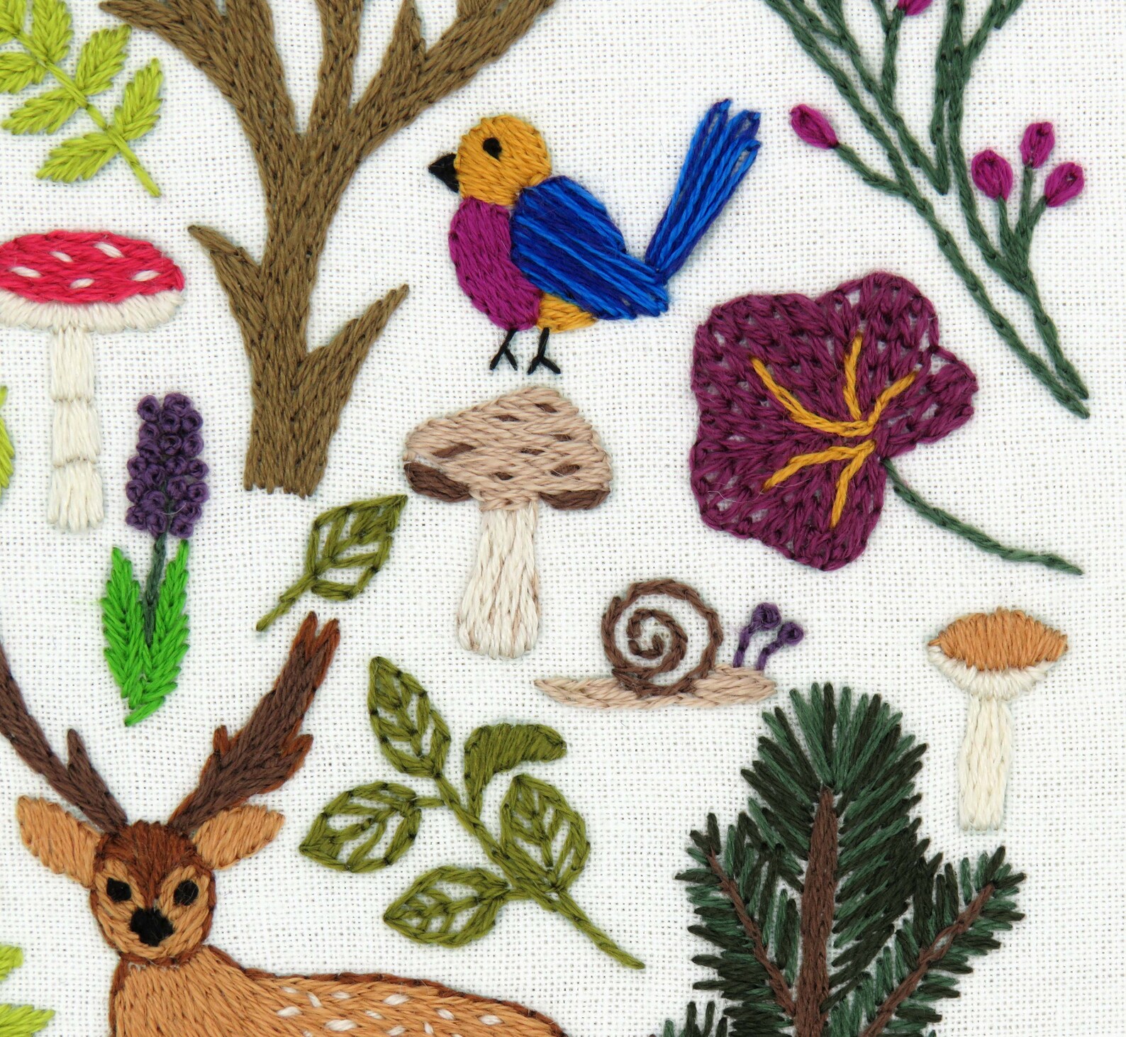 Into the Forest Hand Embroidery Pattern, PDF Embroidery Pattern ...