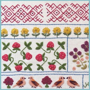 Hand Embroidery Pattern, Spring Sampler, PDF Embroidery Pattern ...
