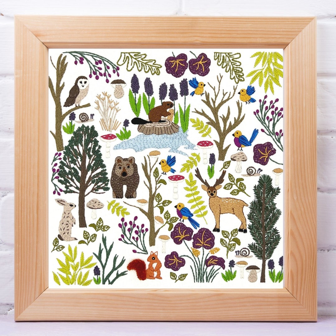 Into the Forest Hand Embroidery Pattern, PDF Embroidery Pattern ...