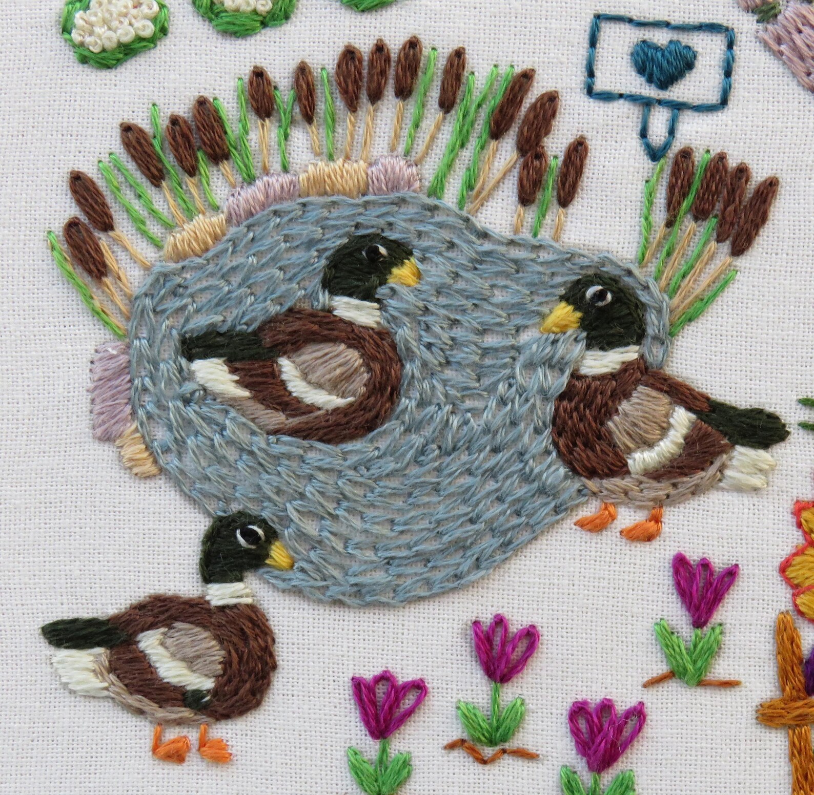 A Wonderful Life Hand Embroidery Kit, Pre Printed Embroidery Fabric ...