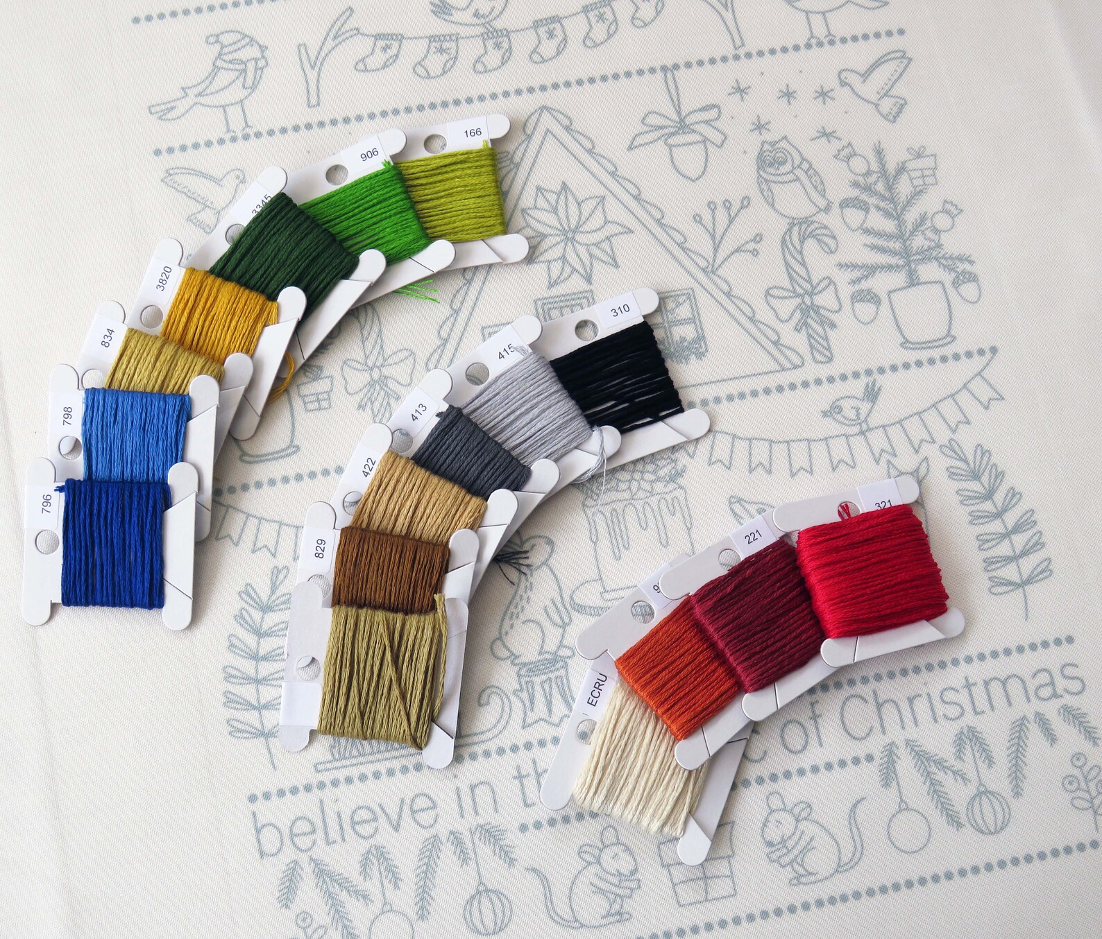 Festive Forest Hand Embroidery Kit, Christmas Embroidery Pattern ...