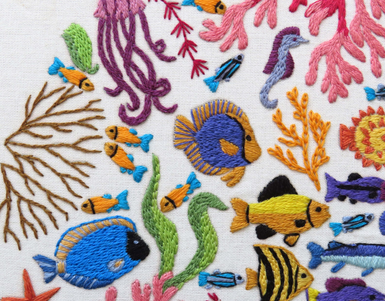 Hand embroidery pattern Ocean Wonders pdf Embroidery Pattern | Etsy