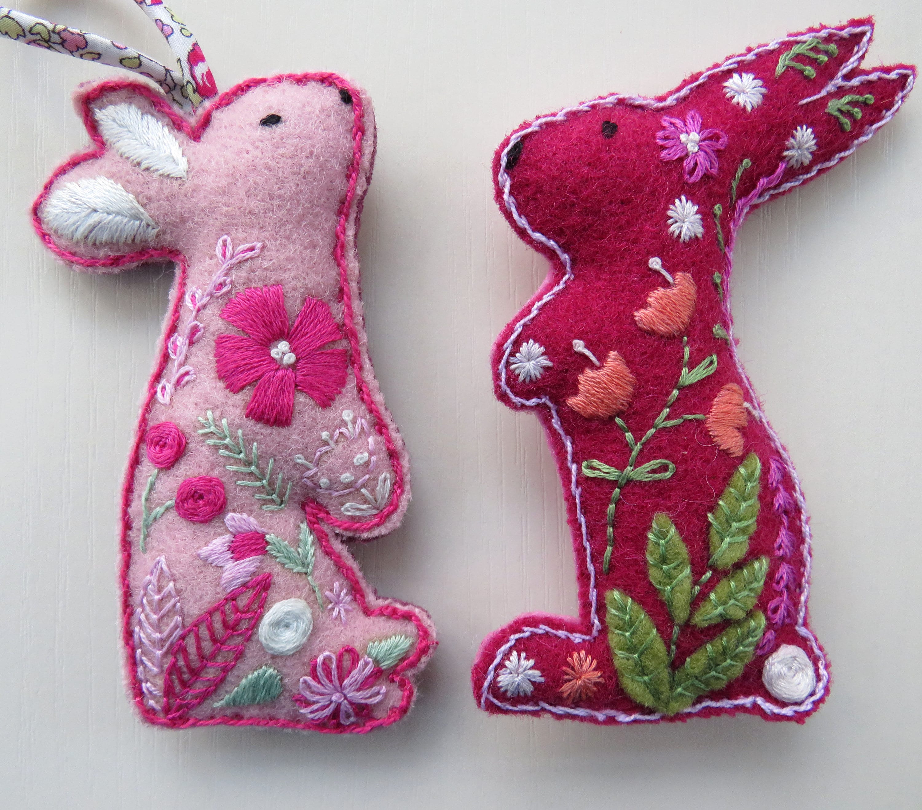 Hand Embroidery Felt Rabbit Pattern Embroidery Pattern PDF - Etsy UK