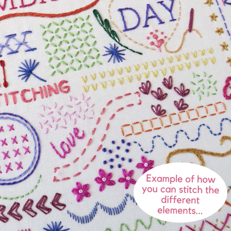 Happy Stitching Pre Printed Embroidery Fabric for Hand Embroidery - Etsy