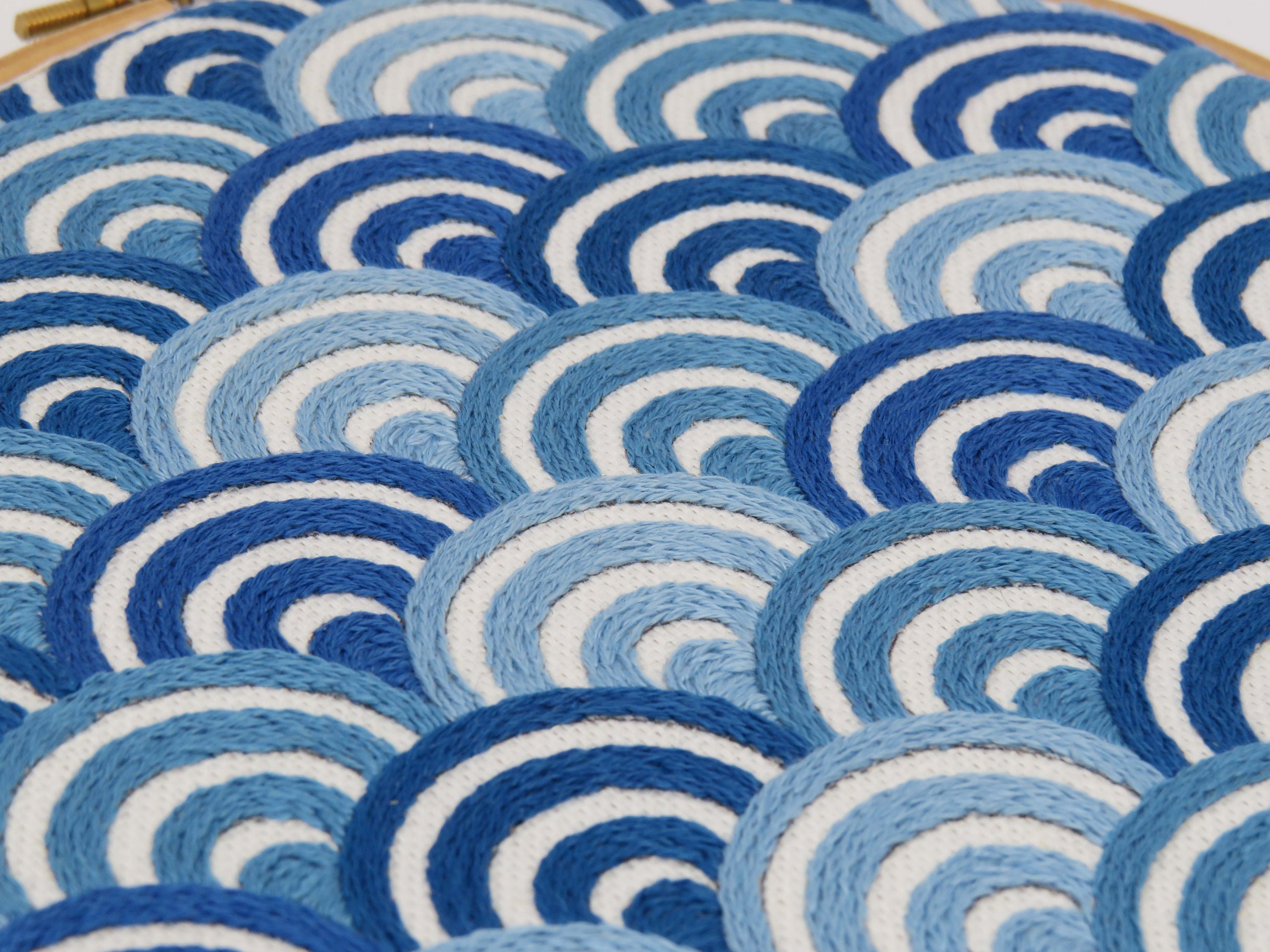 Hand Embroidery Pattern Ocean Waves PDF embroidery Pattern | Etsy