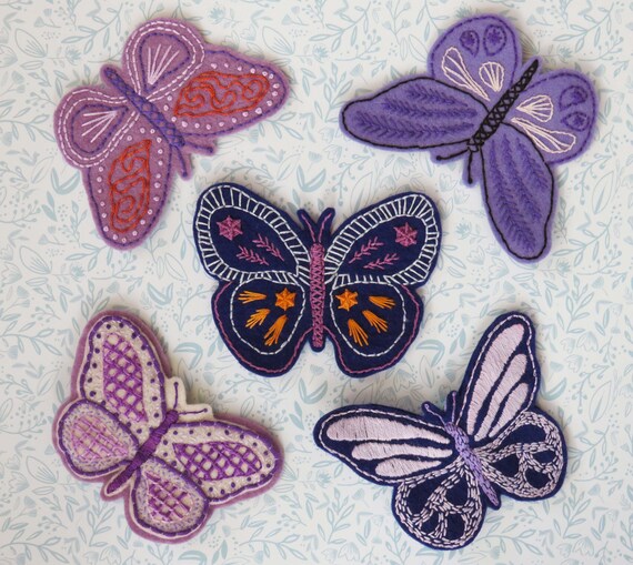 Hand Embroidery Pattern Felt Butterfly Pattern PDF | Etsy