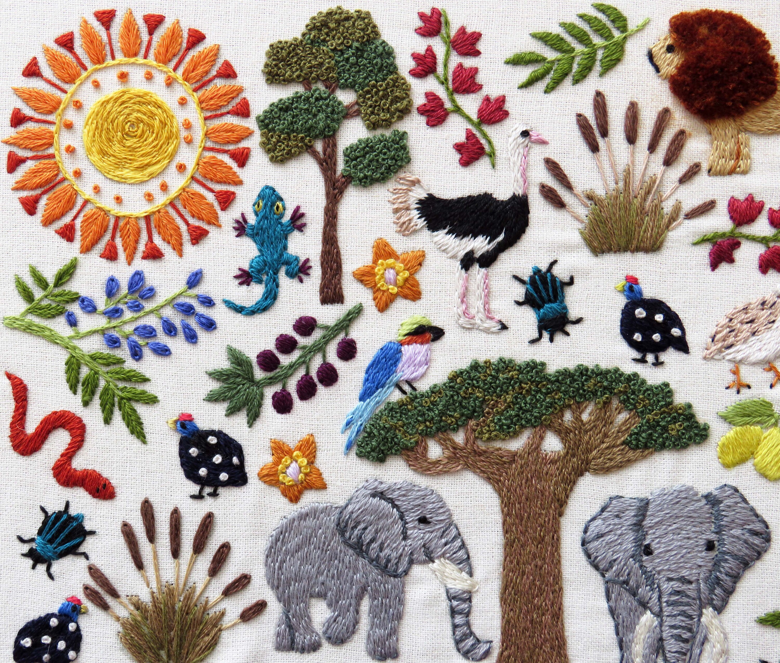 Hand Embroidery Pattern, African Savanna, PDF Embroidery Pattern ...