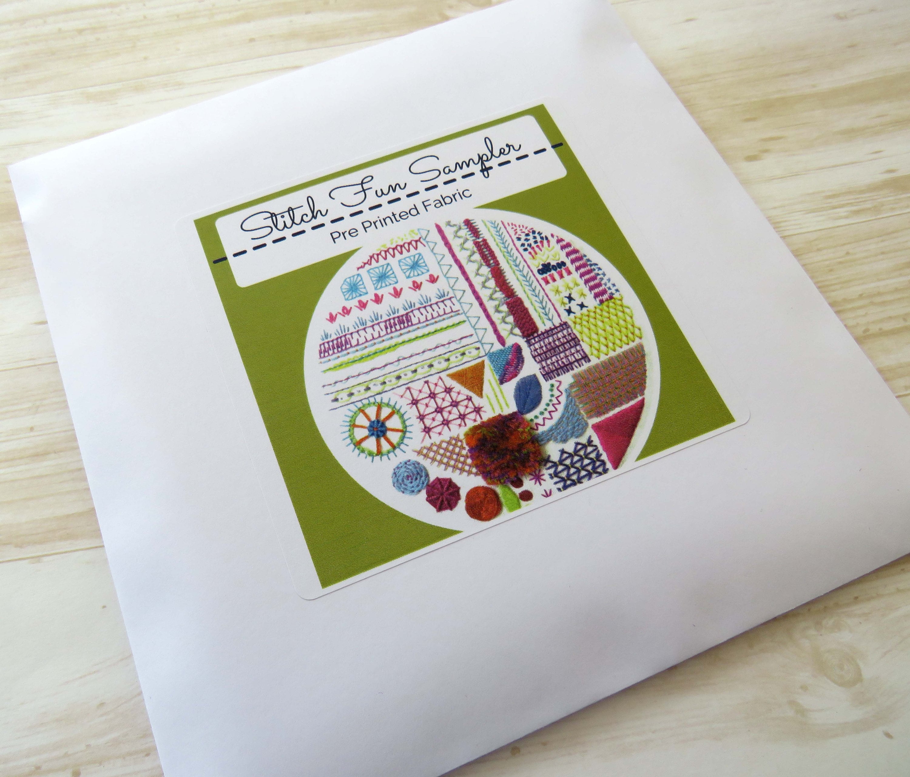 Hand Embroidery Stitch Sampler Pre Printed Fabric Panel PLUS - Etsy