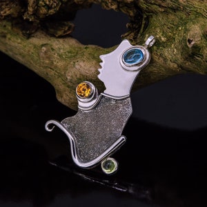 Unique Pendant, Handmade Silver Pendant, Unique Design, Artistic ...