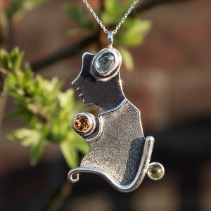 Unique Pendant, Handmade Silver Pendant, Unique Design, Artistic ...