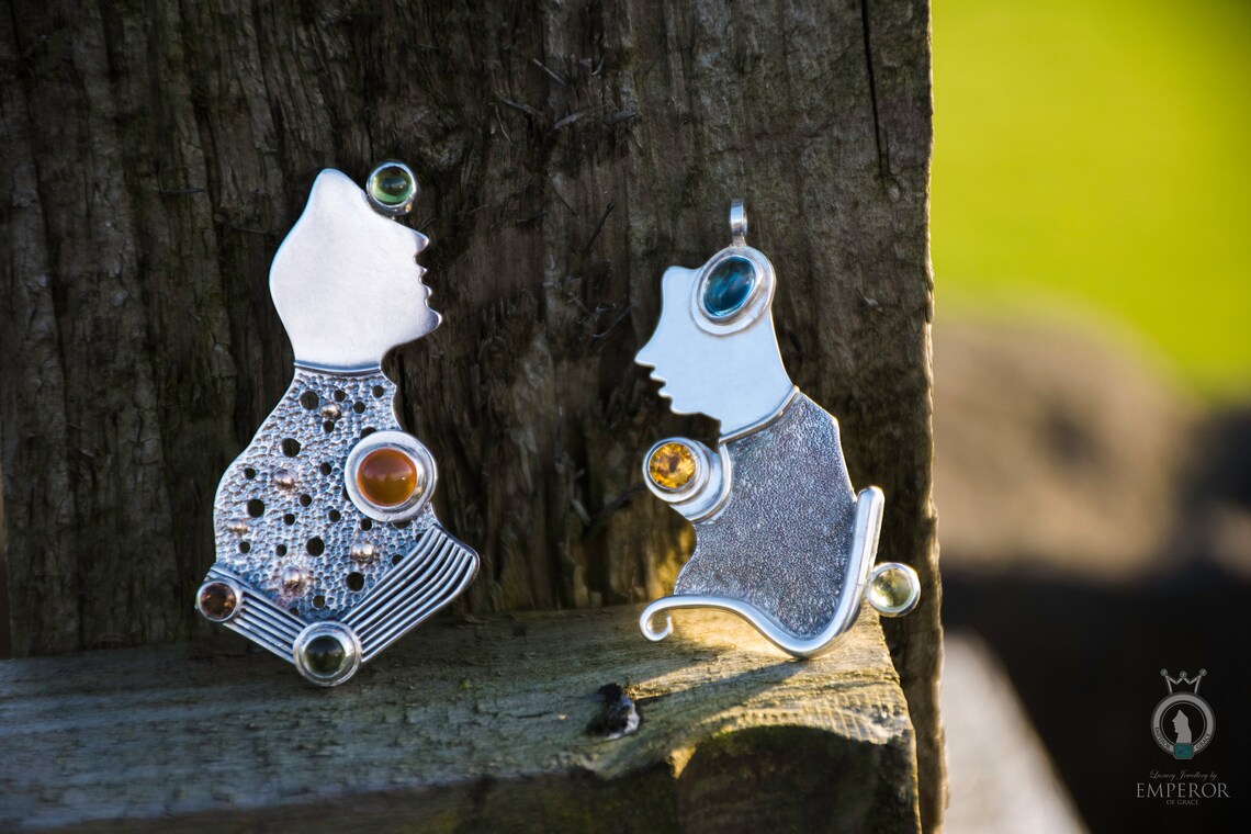Unique Pendant, Handmade Silver Pendant, Unique Design, Artistic ...