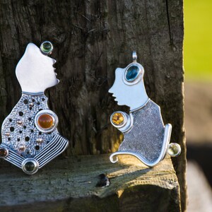 Unique Pendant, Handmade Silver Pendant, Unique Design, Artistic ...