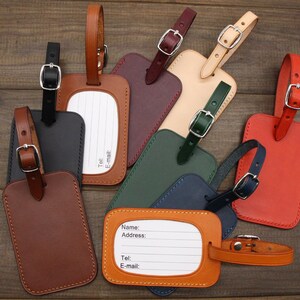 Handmade Leather Luggage Tags Custom Luggage Tag Luggage Tags Personalized Monogram Luggage Tag ...