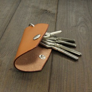 Personalized Multiple Key Ring Natural Leather Key Holder Leather ...