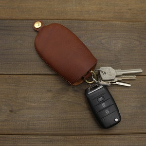 Handmade Leather Car Key Case,personalized Leather Car Keychain,leather ...