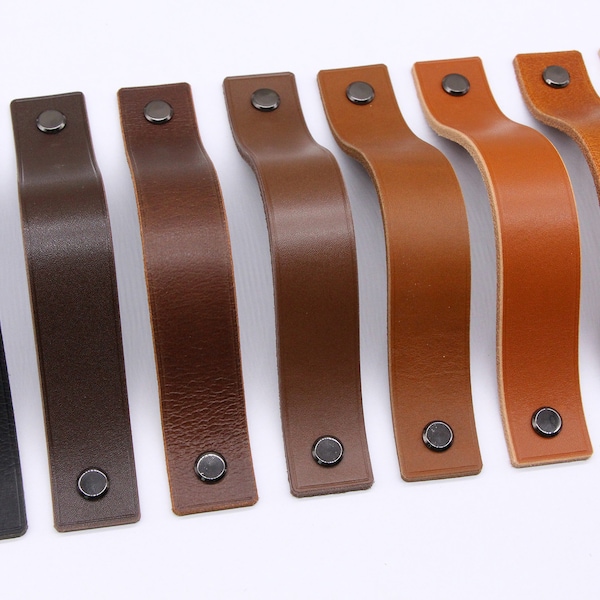 Leather Drawer Pulls - Etsy