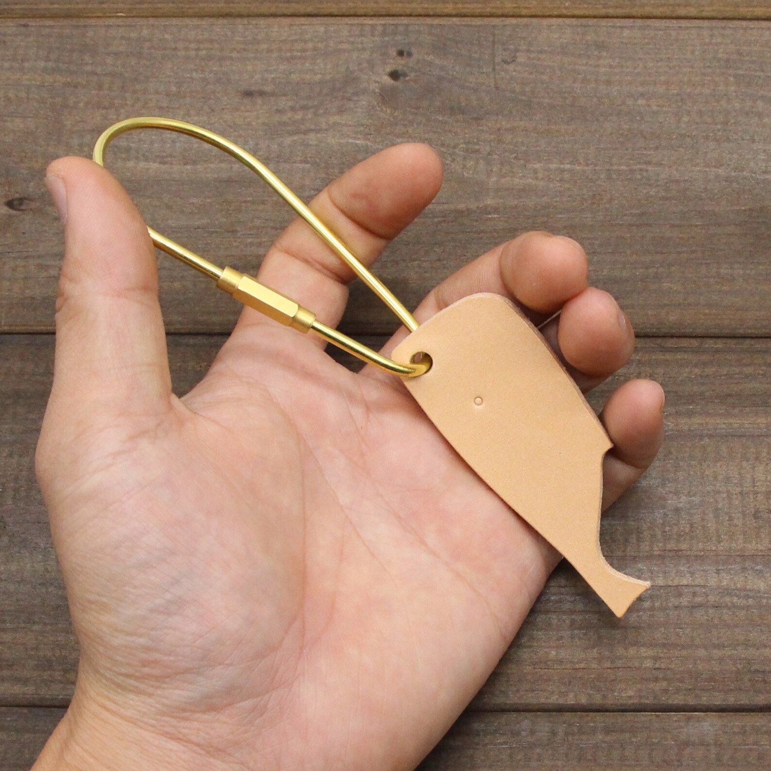 Personalized Brass Key Ring Natural Leather Key Holder Brown Leather ...