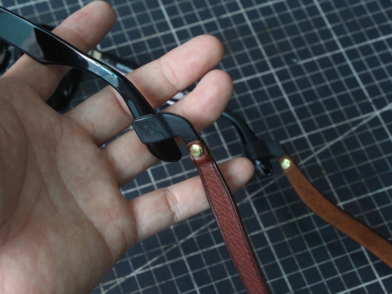 Personalized Full Grain Genuine Leather Strap for Sunglasses ...