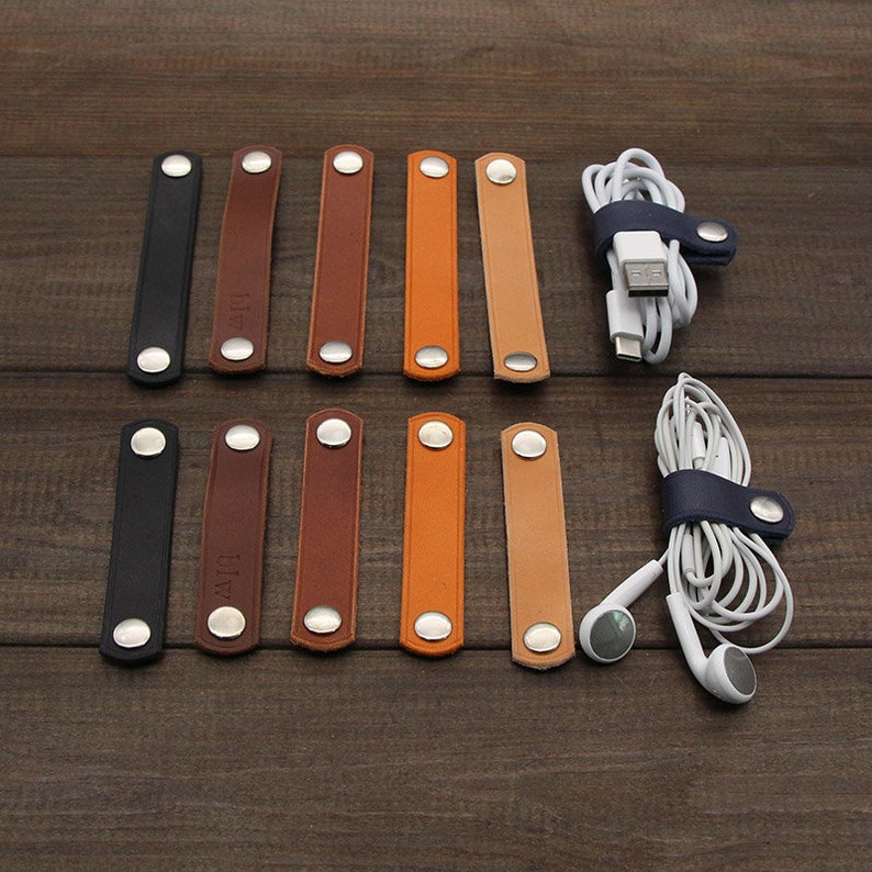 Leather Cord Holder,2pcs Leather Organizer,leather Cord Wrap,leather ...