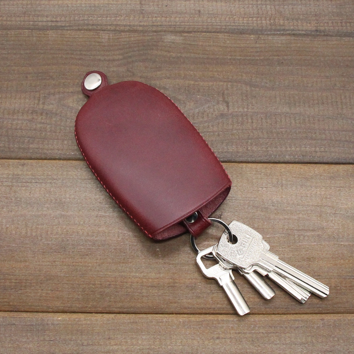 Leather Key Pocket Leather Car Keychain Personalized Key Pouch - Etsy