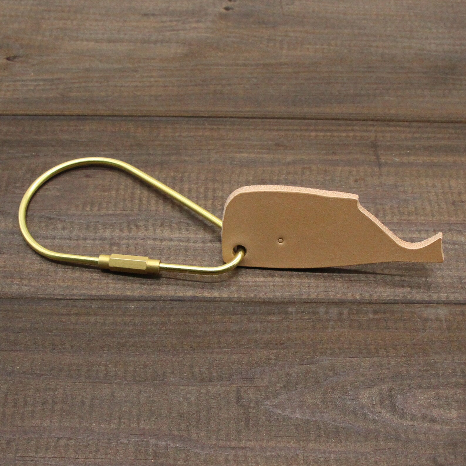 Personalized Brass Key Ring Natural Leather Key Holder Brown Leather ...