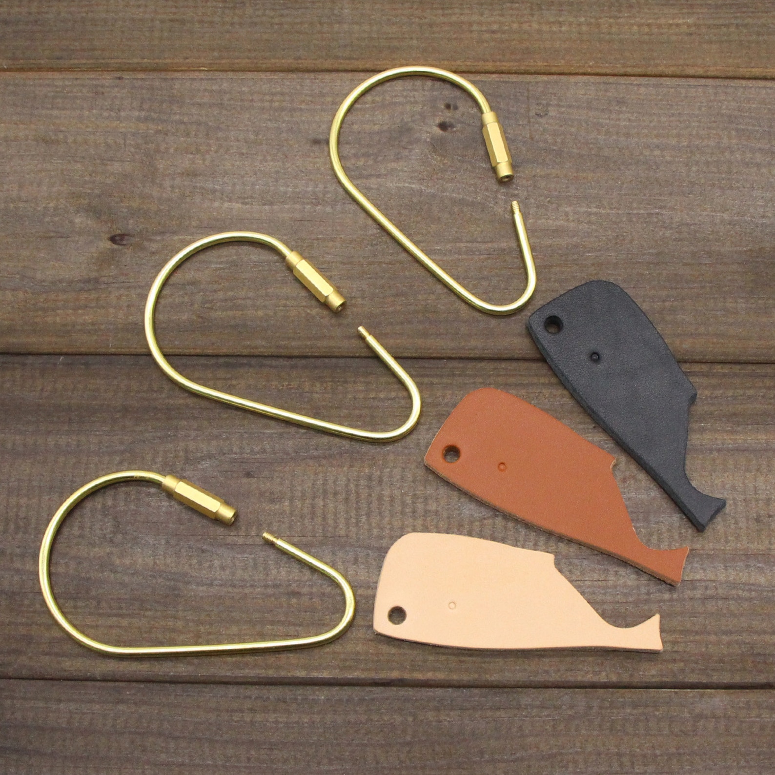 Personalized Brass Key Ring Natural Leather Key Holder Brown Leather ...