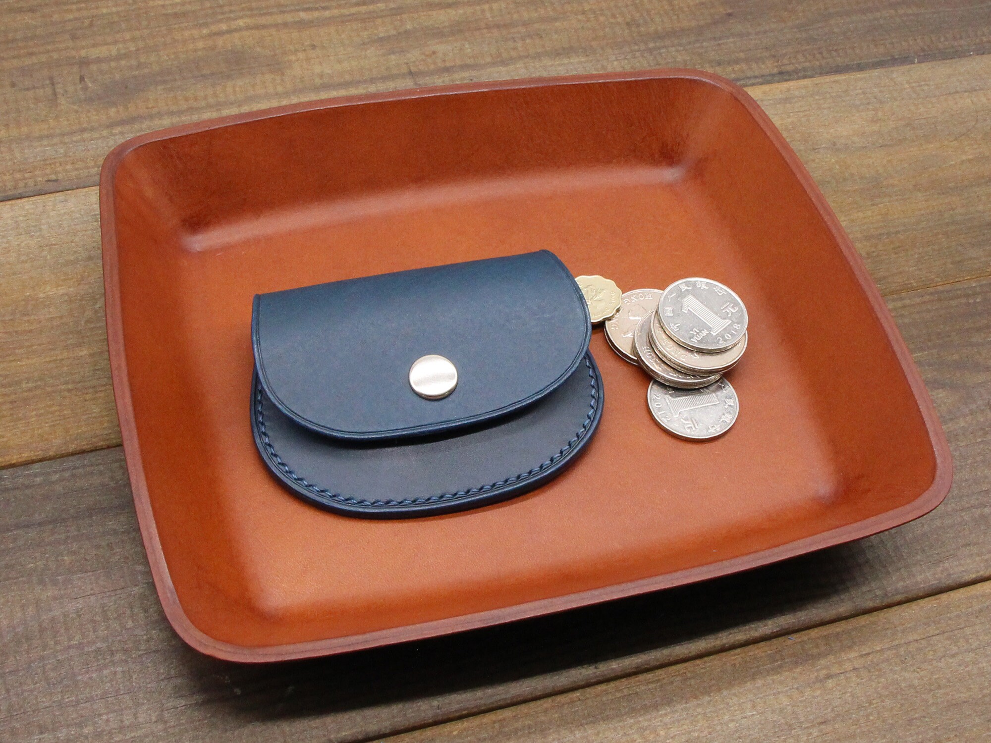 Leather Coin Pouch Small Leather Pouch Snap Pouch Small Coin - Etsy