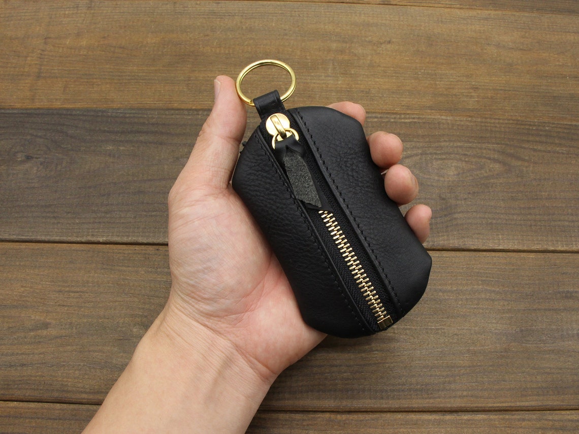 Personalized Leather Key Holder,leather Zipper Car Key Case,leather Key ...