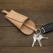 Leather Key Holder With Pull Strap,leather Key Pocket, Leather Car Key ...