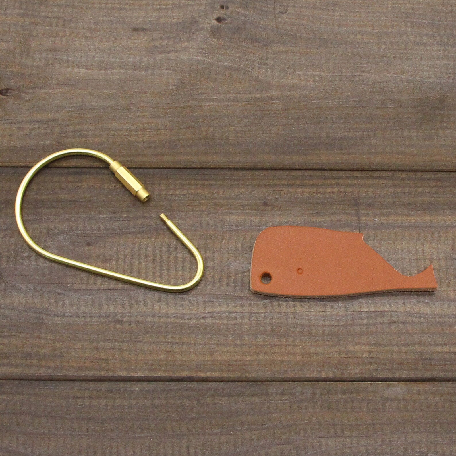 Personalized Brass Key Ring Natural Leather Key Holder Brown Leather ...