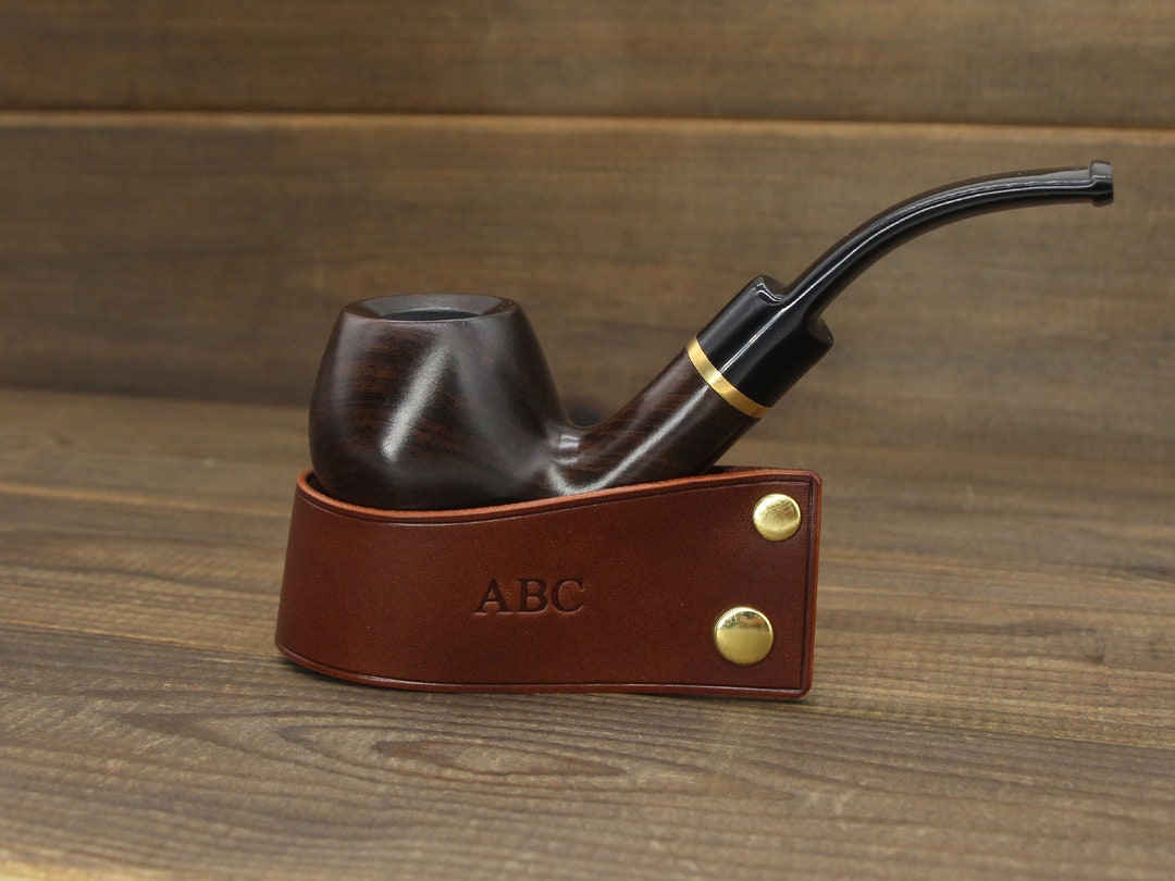 Handmade Personalized Leather Pipe Stand,leather Rest for Pipe,brown ...