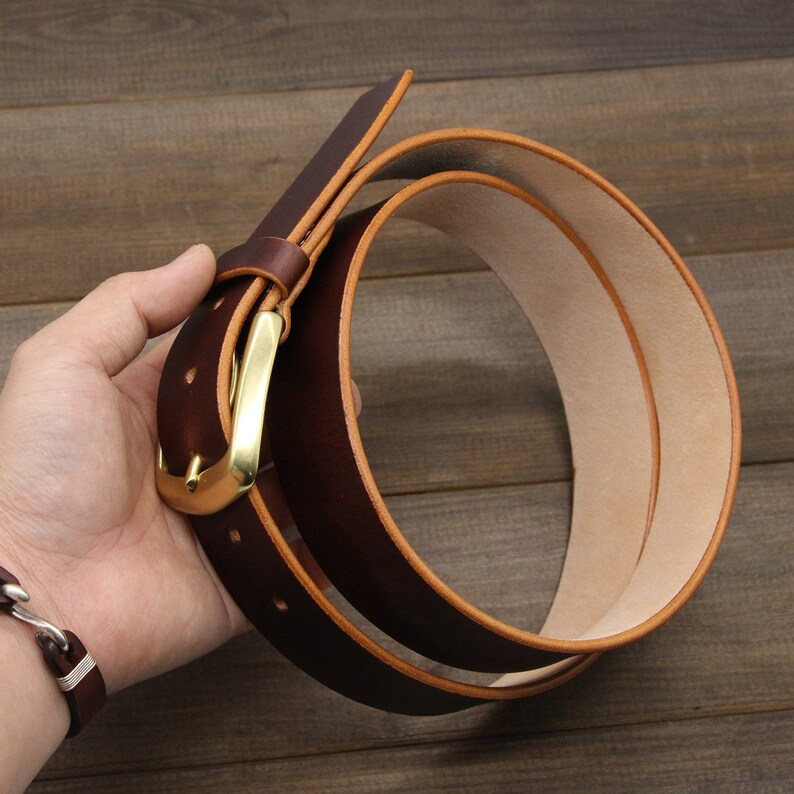 Vegetable Tanned Natural Belt Handcrafted Leather Men's - Etsy