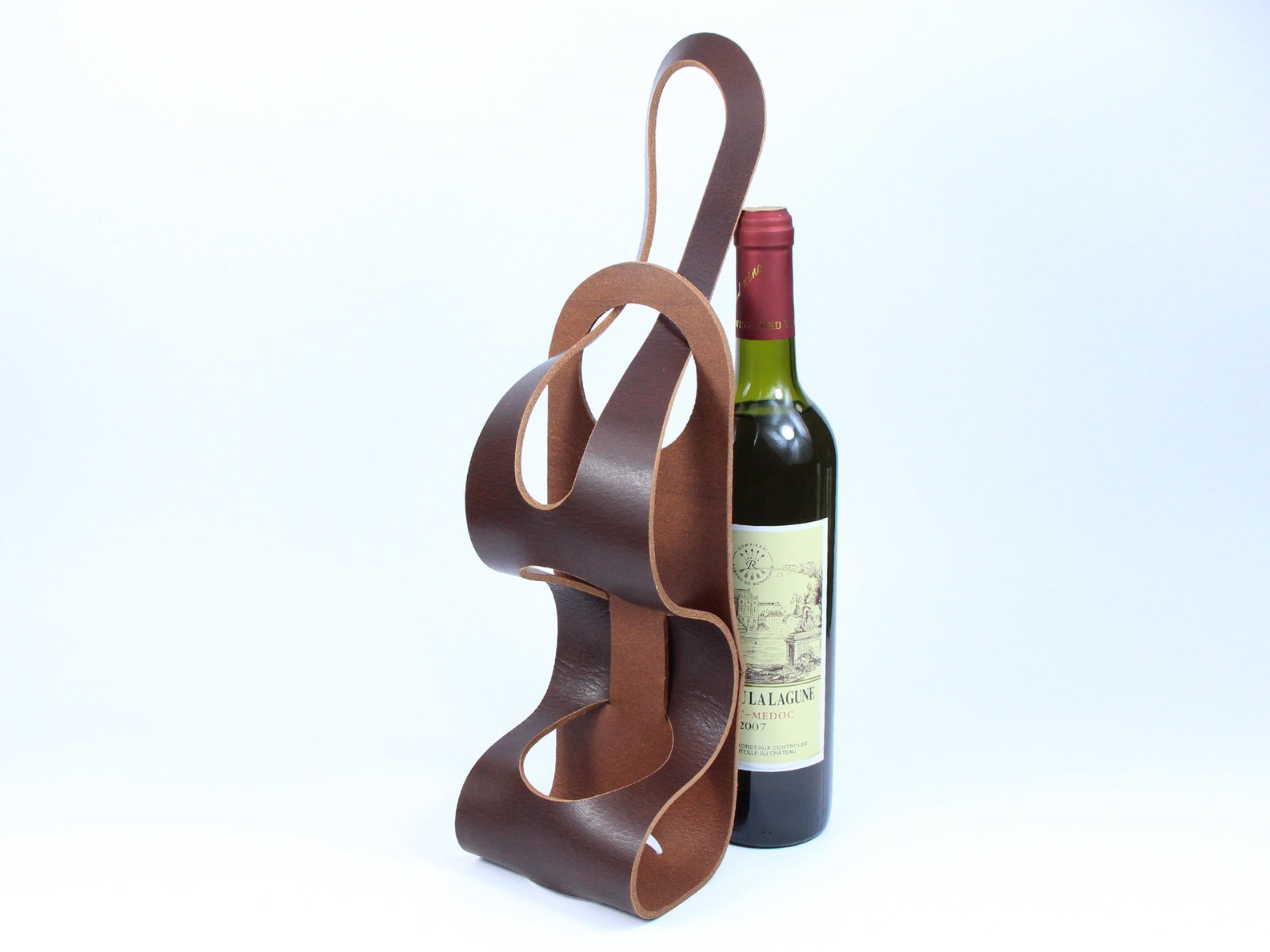 Hand Crafted Wine Holder Leather Wine Caddymonogrammed Wine - Etsy