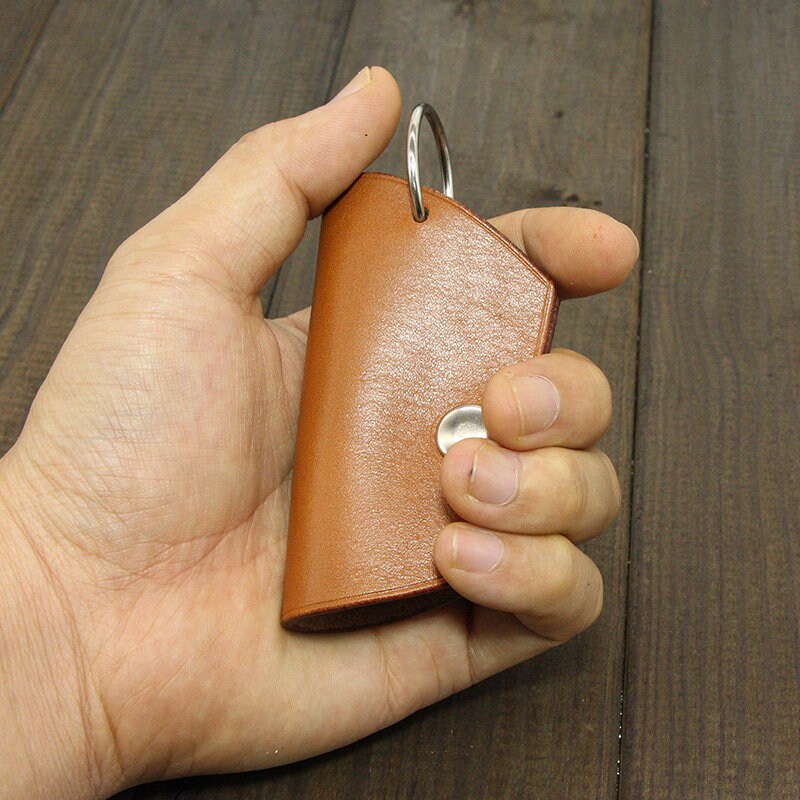 Personalized Multiple Key Ring Natural Leather Key Holder Leather ...