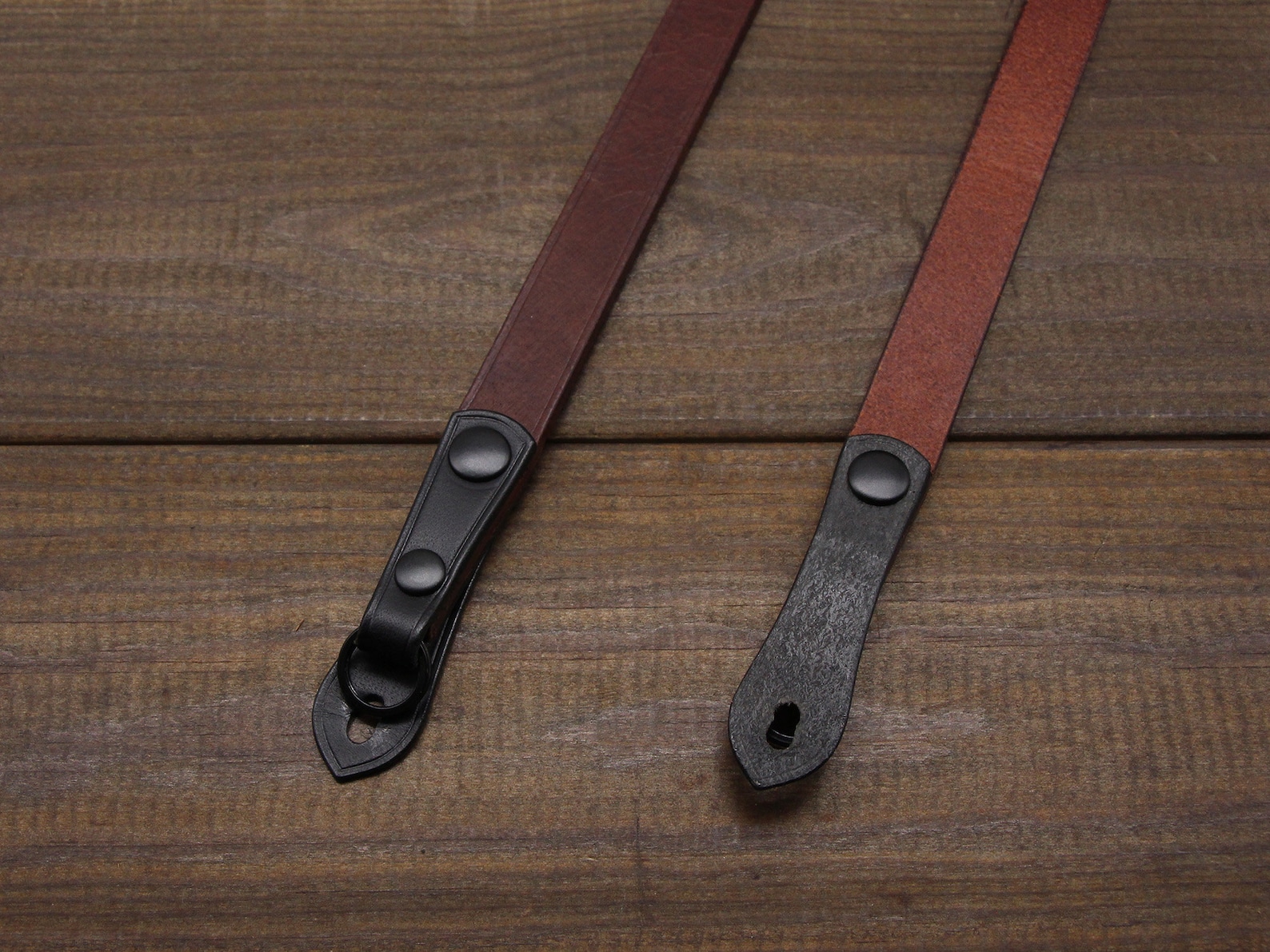 Personalized Brown Black Leather Camera Strap Compact Camera | Etsy