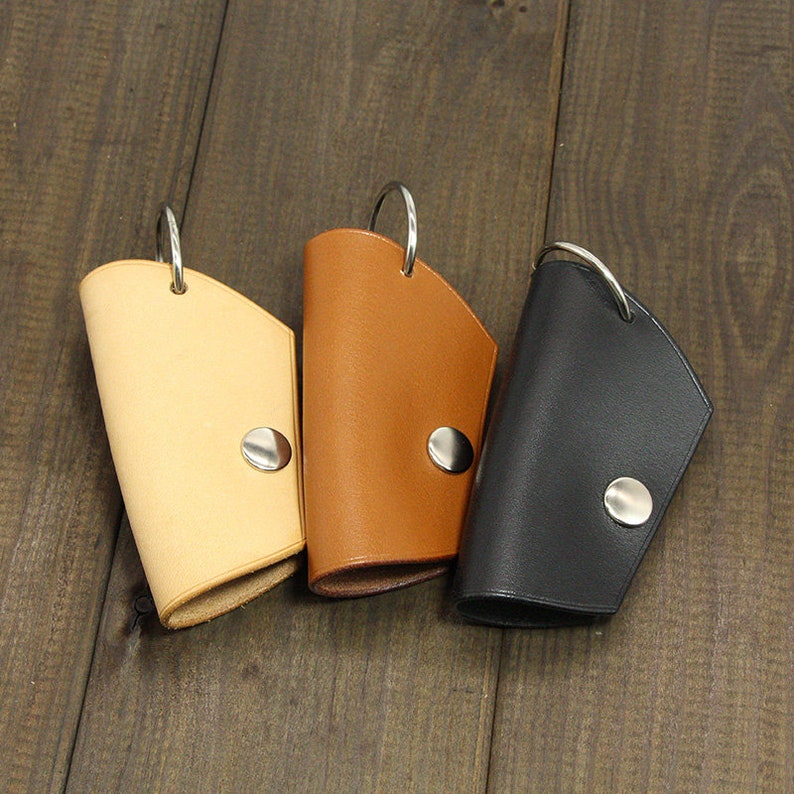 Personalized Multiple Key Ring Natural Leather Key Holder - Etsy
