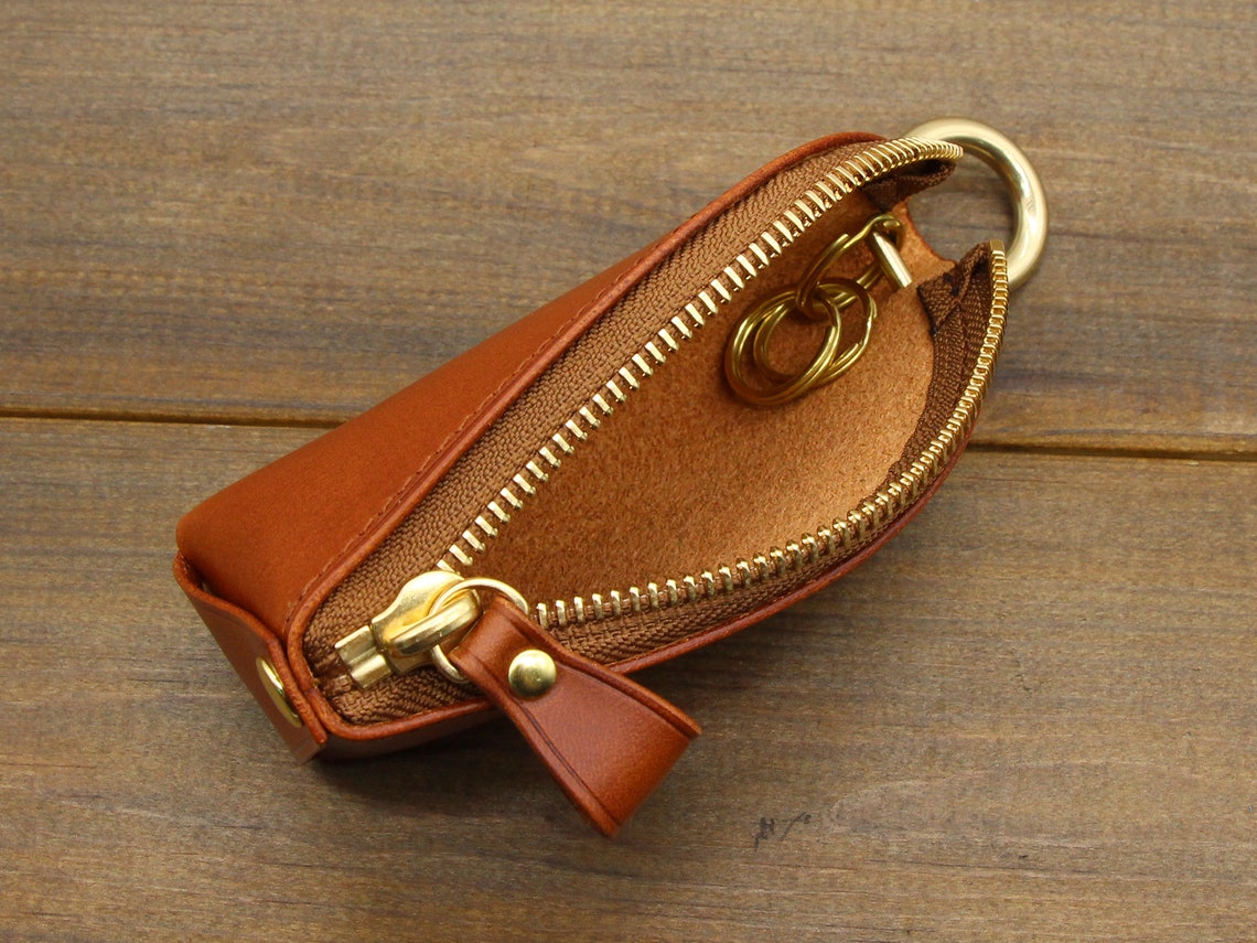 XL Handmade Key CaseLeather Zipper Car Key CaseKey | Etsy