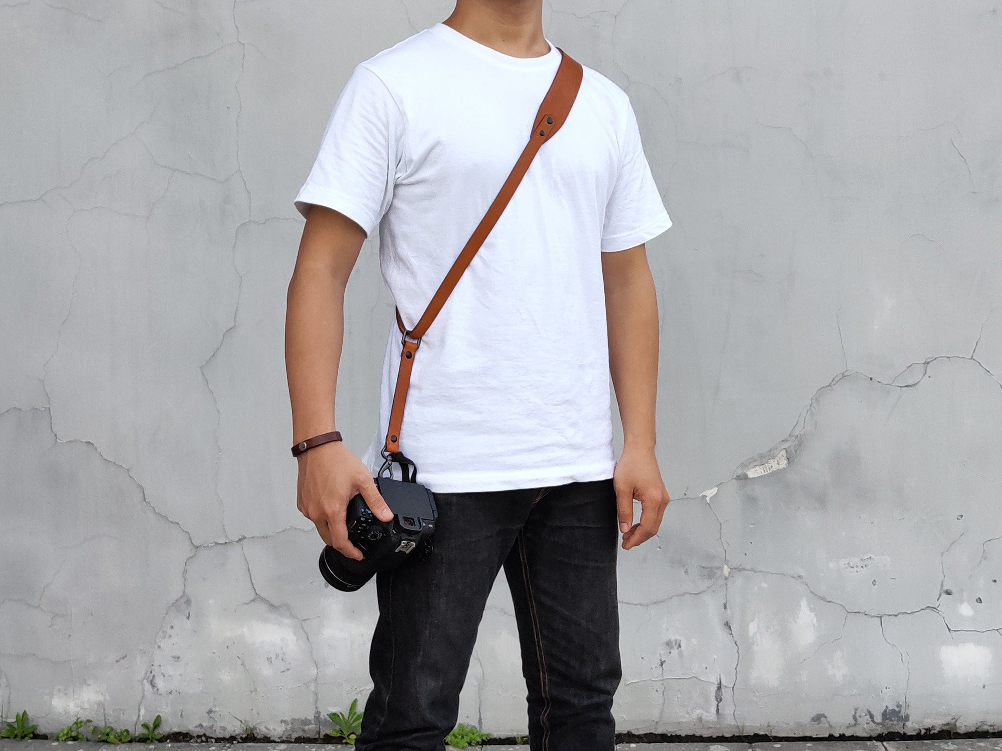 Personalized Sling Leather Camera Strap Photographer Strap Shoulder ...