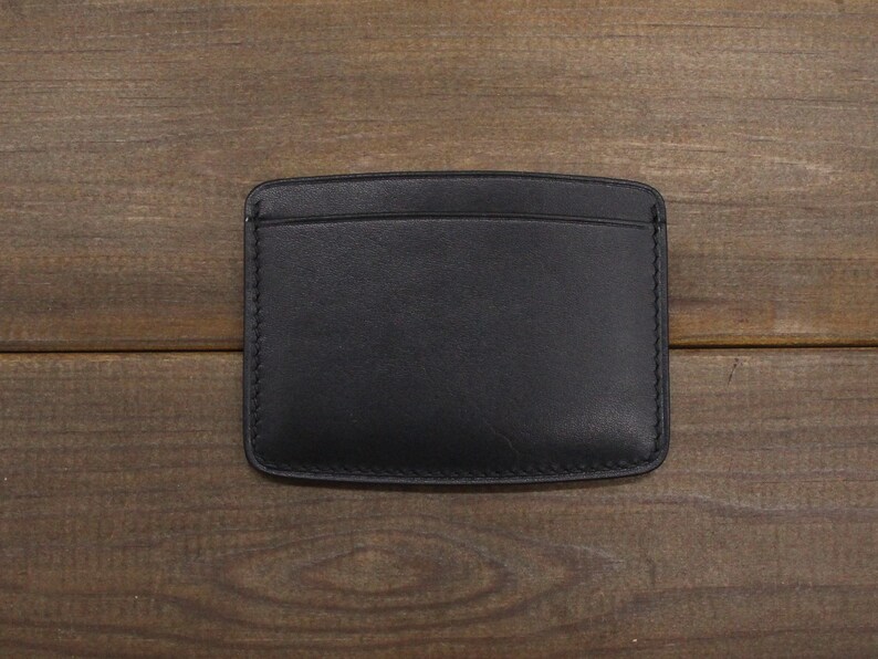 Leather card wallet Leather wallet Personalized Minimalist | Etsy