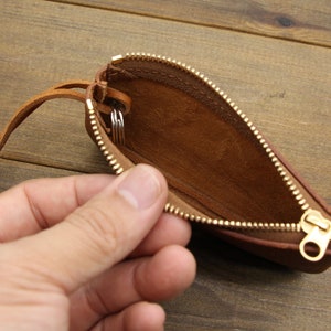 Personalized Leather Keychain Pouch,leather Coin Pouch,coin Purse ...