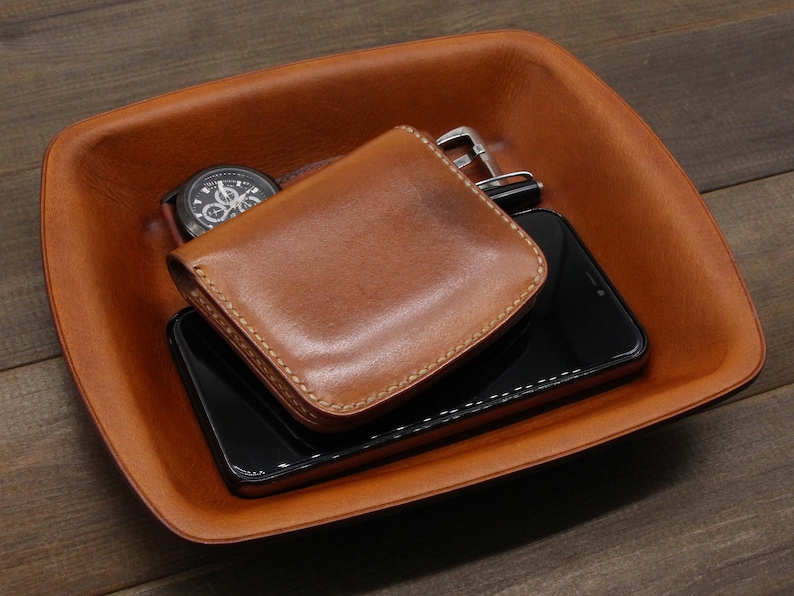 Handmade Leather Valet Tray Custom Leather Valet Tray Genuine - Etsy