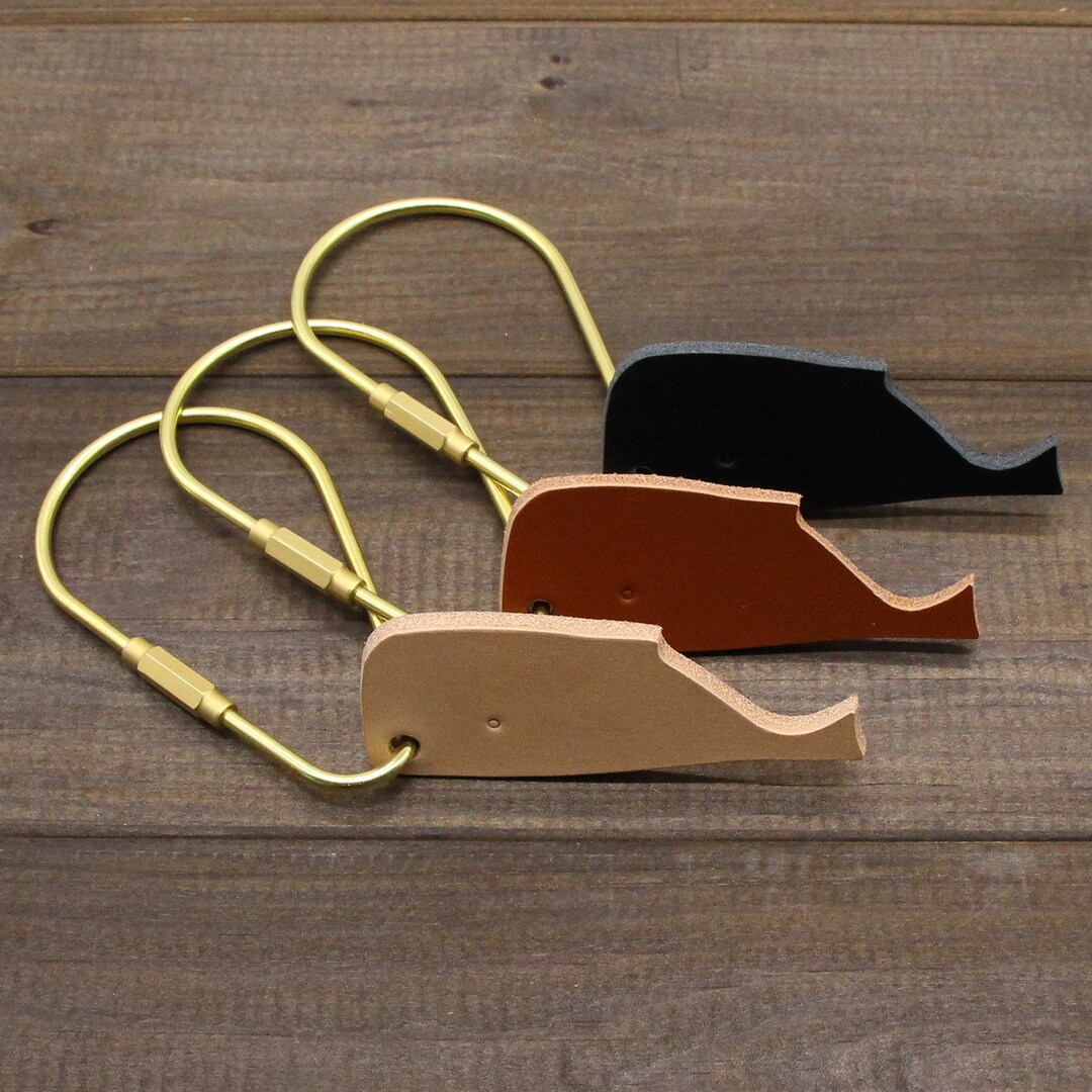 Personalized Brass Key Ring Natural Leather Key Holder Brown Leather ...