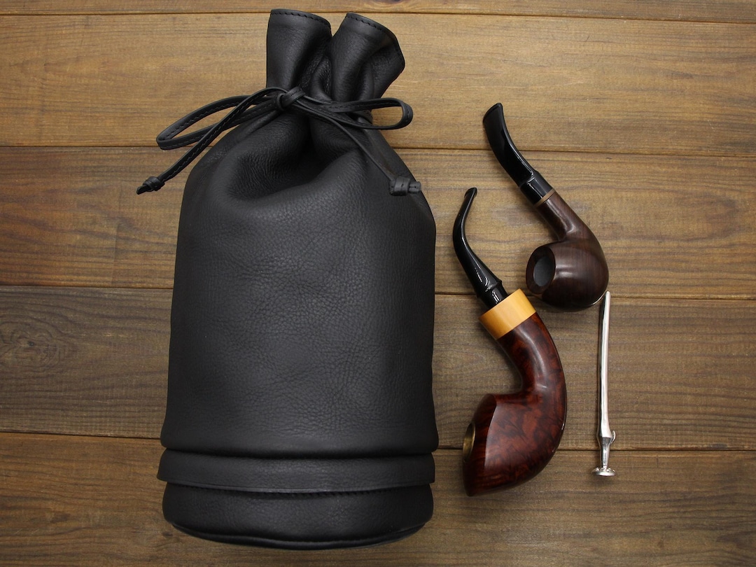 Leather Pipe Bag,leather Bag for 3 Pipes,personalized Pipe Pouch ...