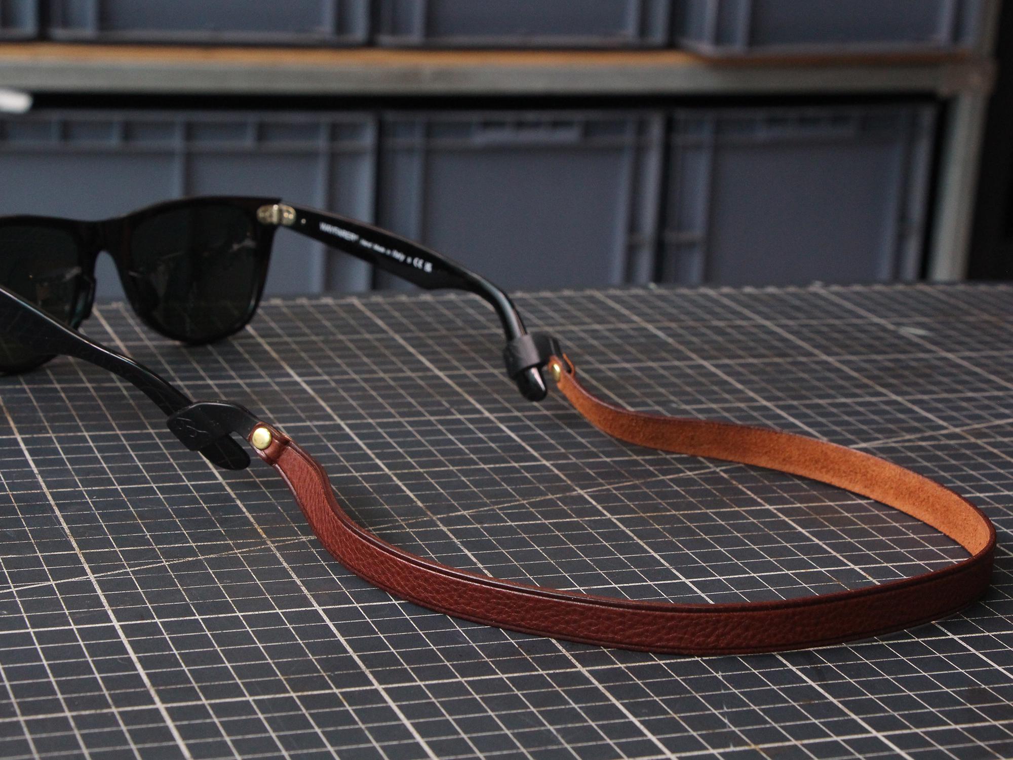 Personalized Full Grain Genuine Leather Strap for Sunglasses ...