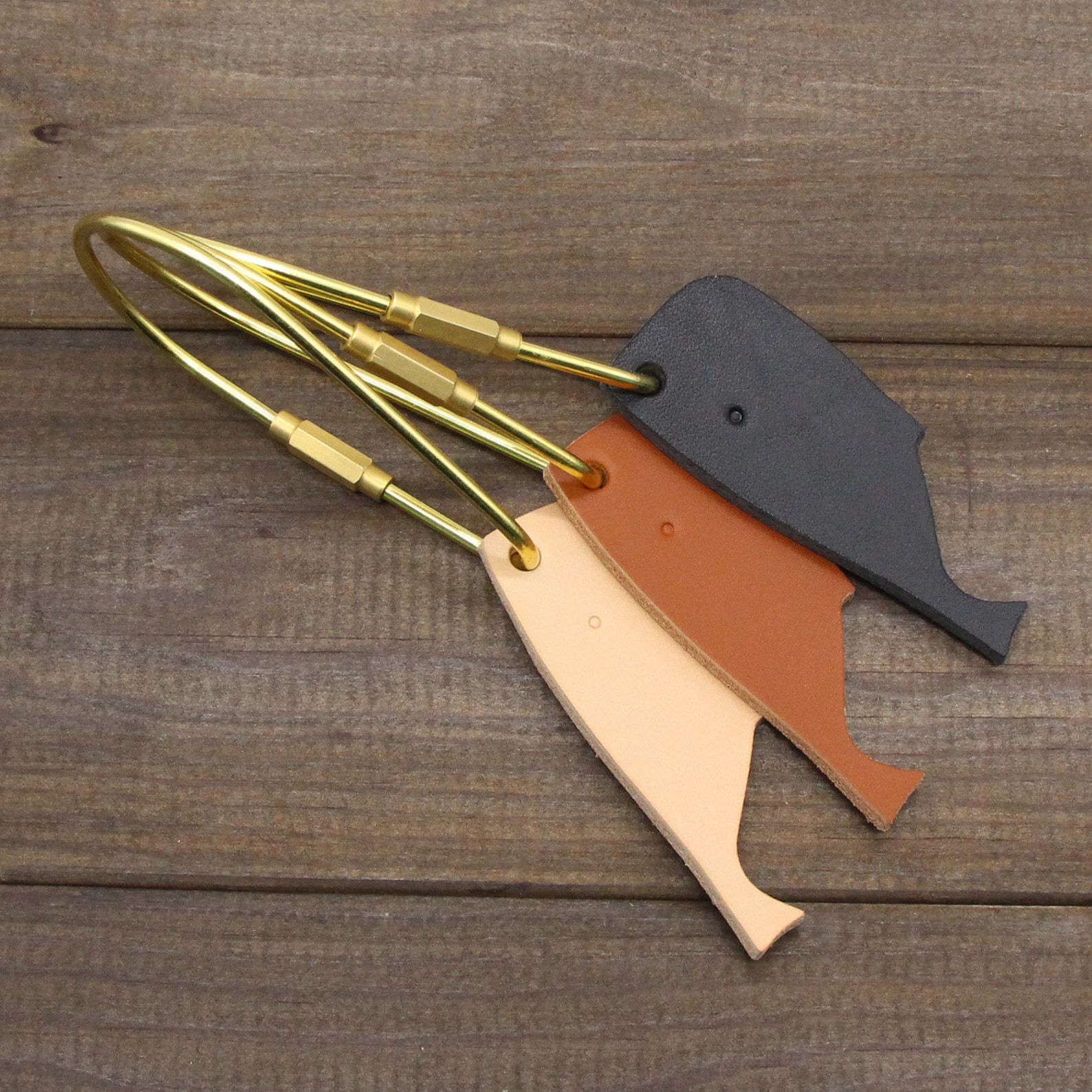 Personalized Brass Key Ring Natural Leather Key Holder Brown Leather ...